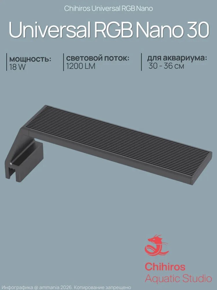 Светодиодный светильник Chihiros Universal RGB Nano 30