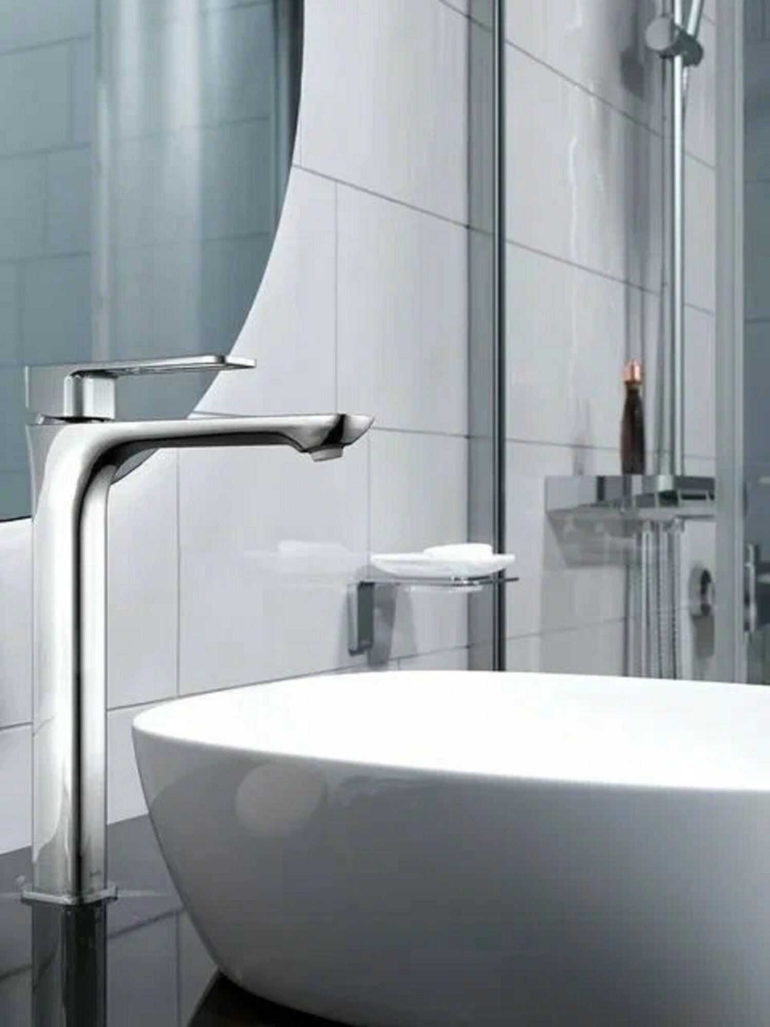 Смеситель Iddis Slide SLISB01i01 для раковины-чаши, серебристый