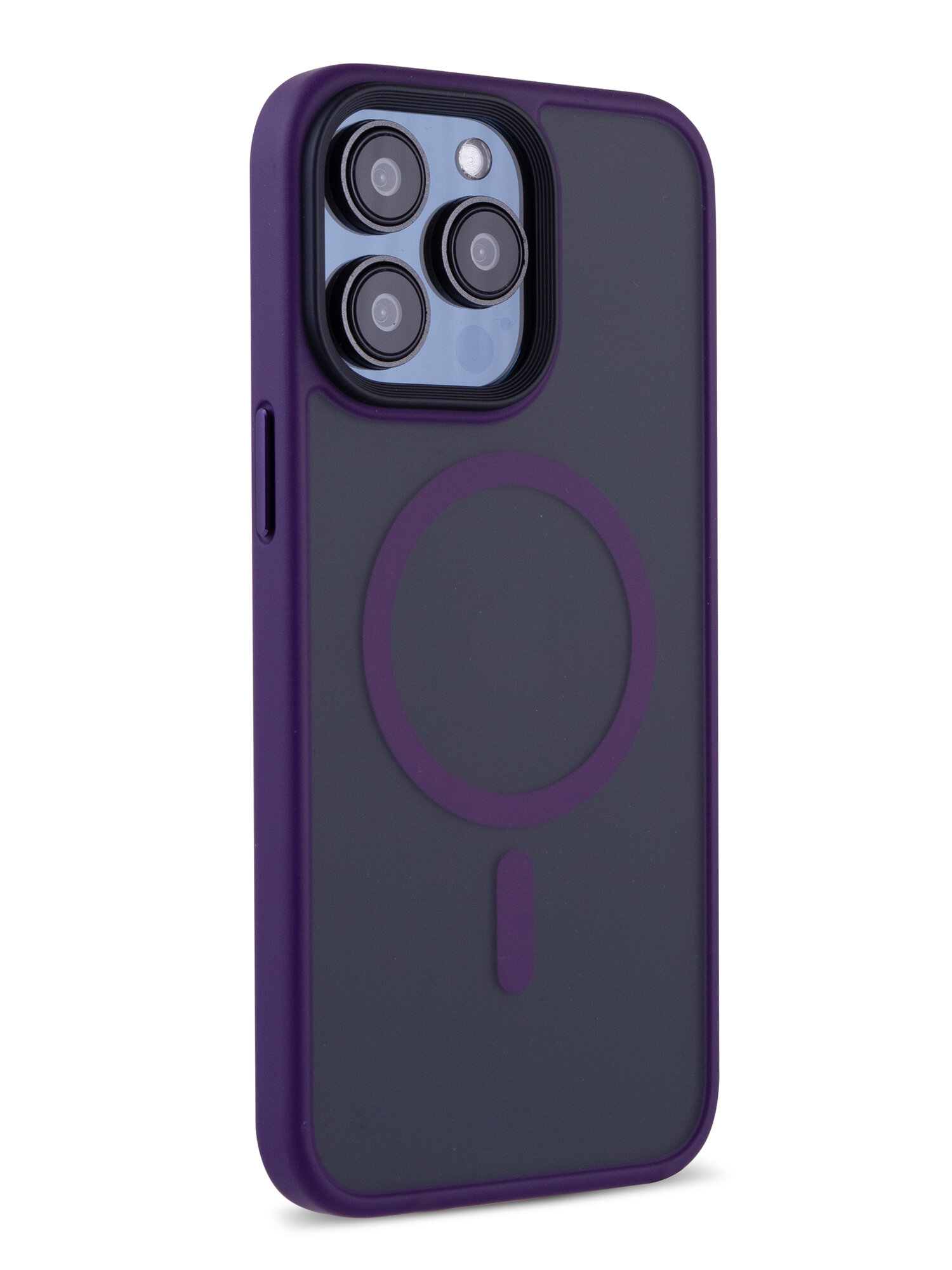 Чехол DFANS для iPhone 15 Pro Max фиолетовый противоударный с MagSafe