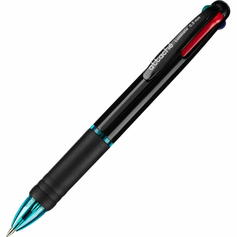 Ручка шариковая автомат. Attache Luminate, 4 цвета, манж