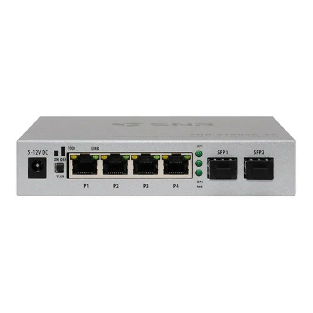 Коммутатор SNR-S1904G-2S SNR Неуправляемый 6 портов 1000 Мбит/сек