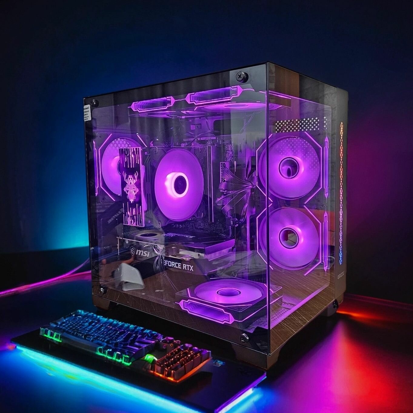 Игровой компьютер (Intel Core i5-9400F, RAM 16 ГБ, SSD 500 ГБ, NVIDIA GeForce RTX 3050 (8 Гб), Windows 10 Pro), черный