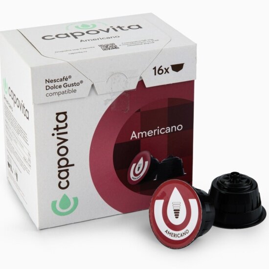 Кофе в капсулах Capovita Americano, 16 капсул (для кофемашин Dolce Gusto)
