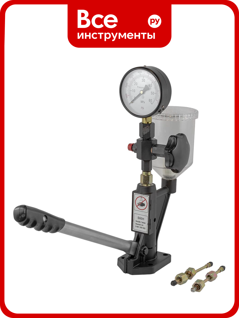 Стенд, ROCKFORCE, для проверки дизельных форсунок ROCKFORCE RF-905G13(26811), 600 мл, регулировки и проверки давления