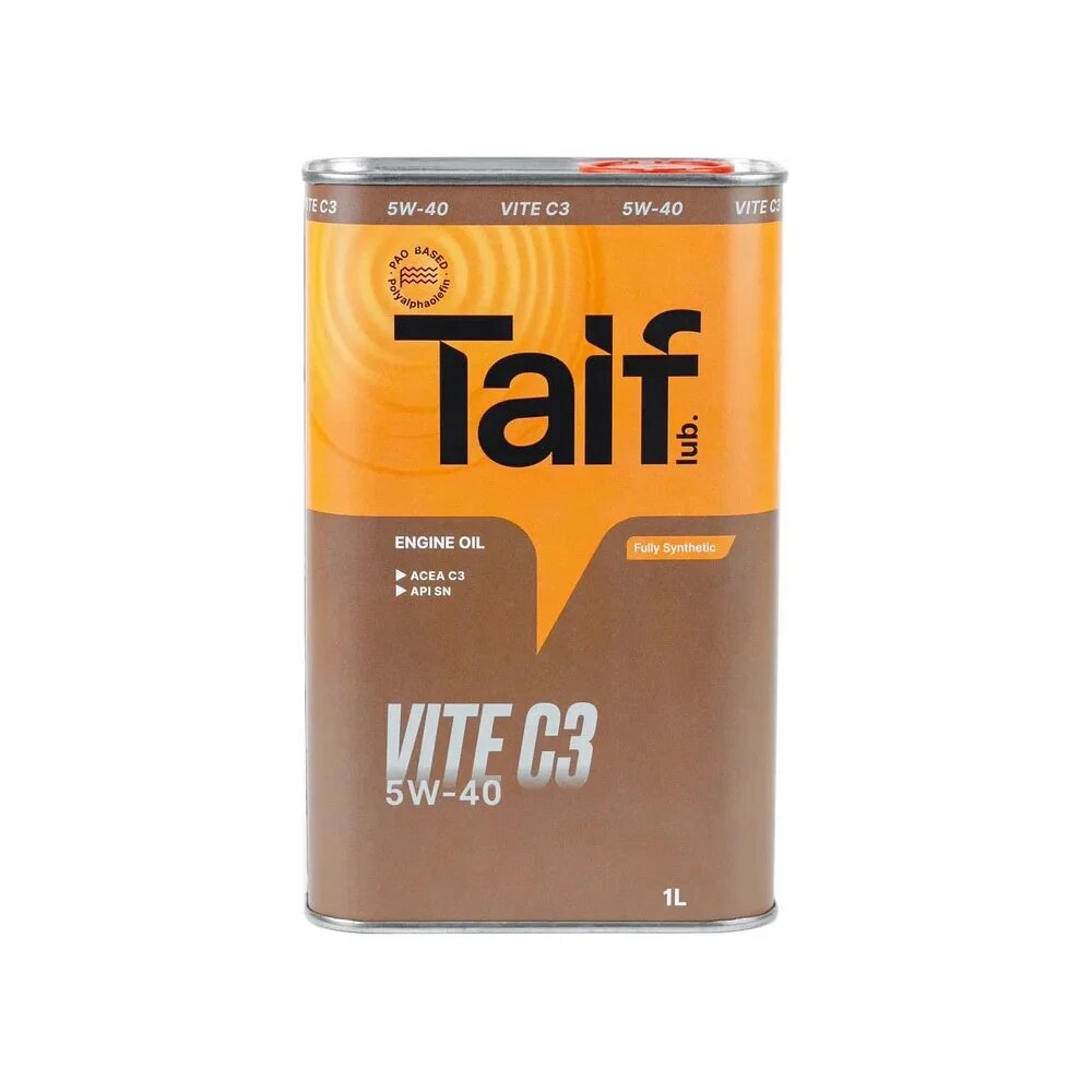 Автомобильное масло TAIF VITE 5W-40 SN, C3, 1 л 211017