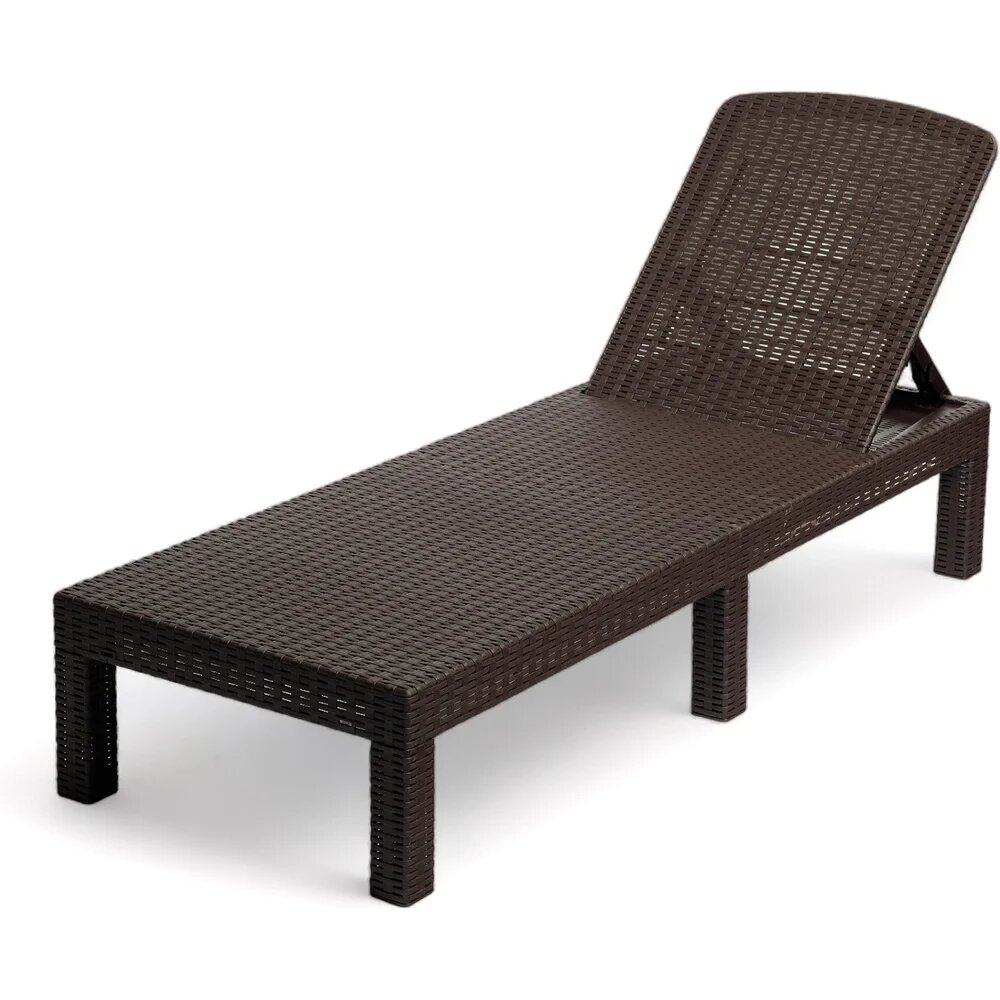 Шезлонг SIROCCO "OASIS" SFR0002, складной, коричневый, полипропилен, 187 см x 60 см