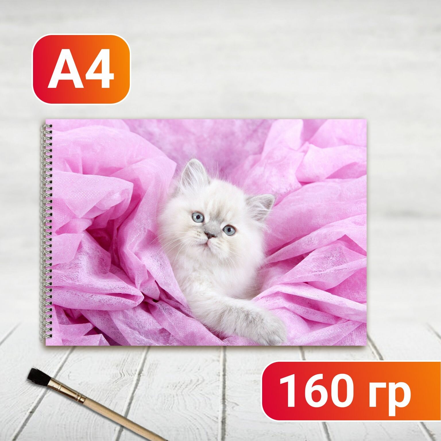 Альбом для рисования Котик