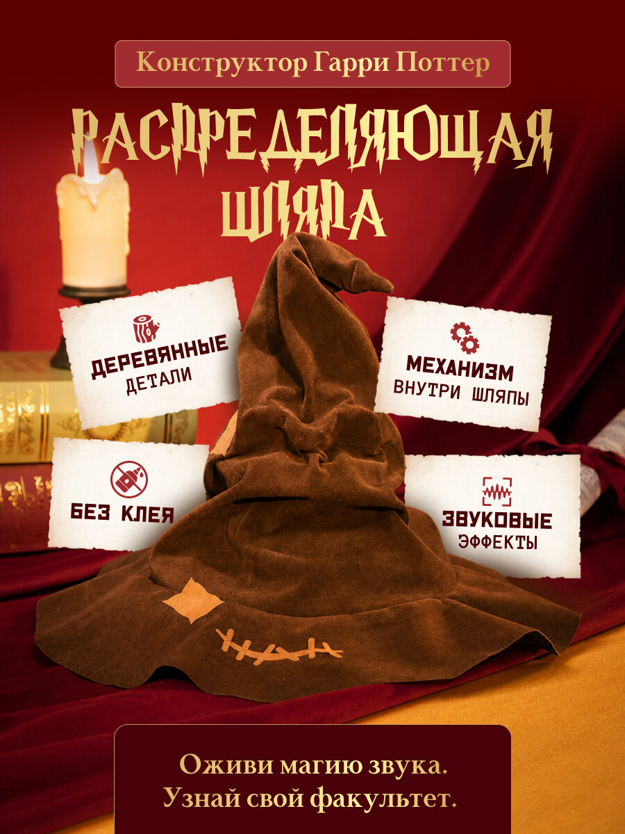 Конструктор из дерева Гарри Поттер Распределяющая Шляпа 1632