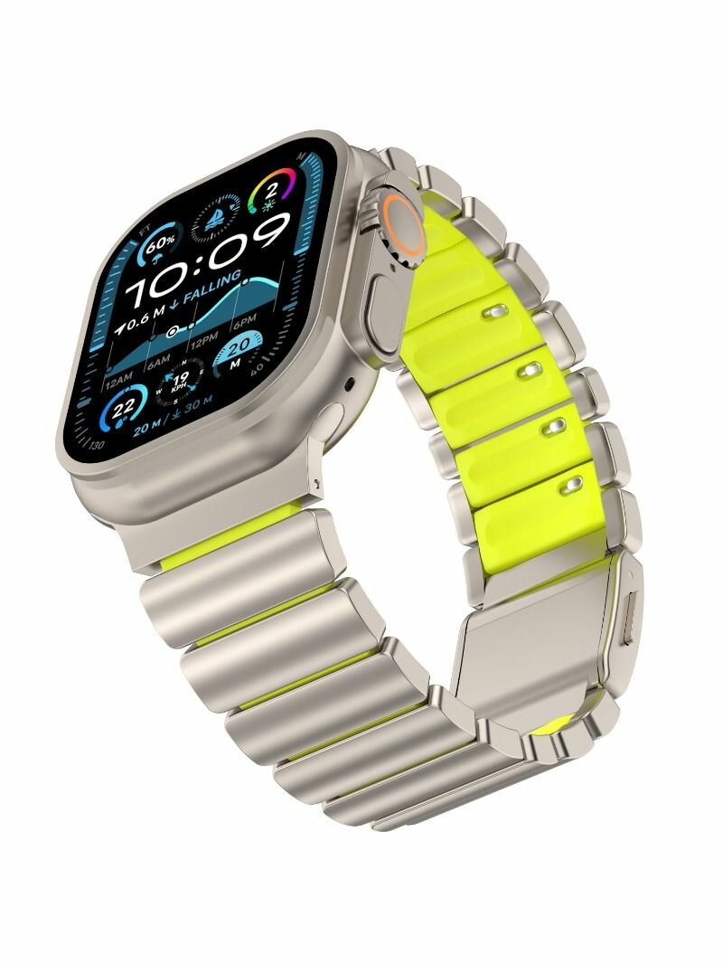 Быстро снятые титановые металлические ремешки для Apple Watch Ultra 49 мм Series 11 10 9 8 7 Титановые резиновые часы