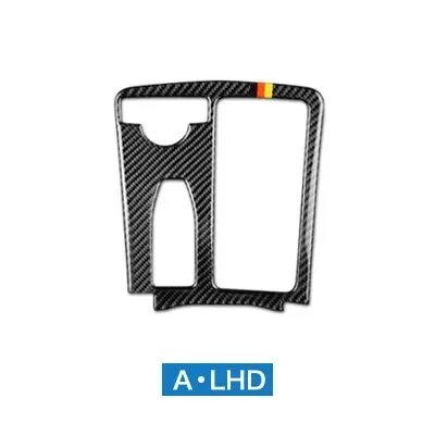 Наклейка из настоящего карбона для внутренней отделки Mercedes Benz W204 2007-2014, панель переключения передач, крышка зажигания, аксессуары автомобиля.