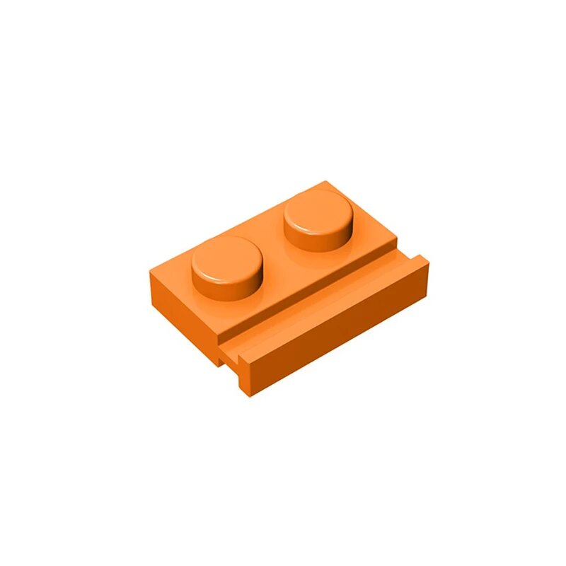 Оранжевый LEGO 1x2 Brick со скользящим элементом