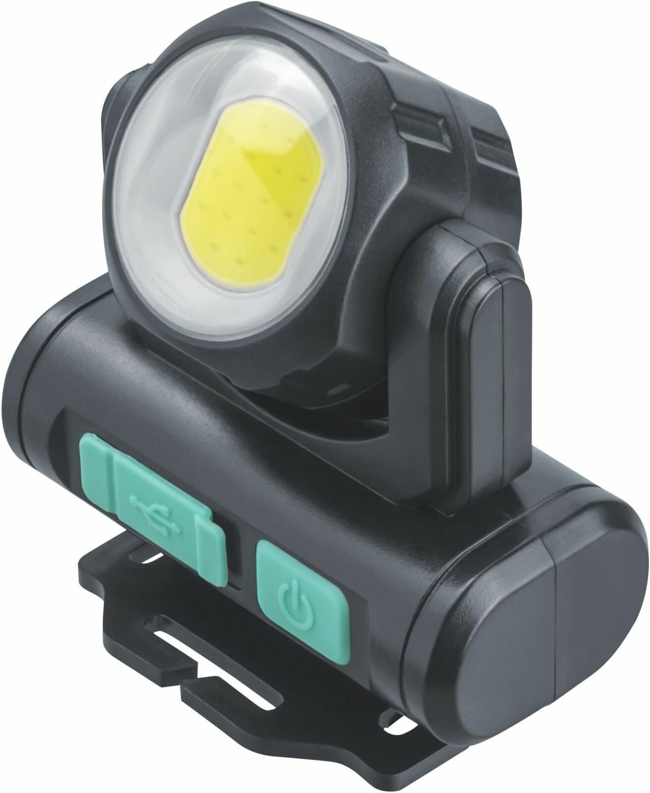 Фонарь светодиодный npt-h38-accu 1cob, 3.2вт + 1 led, 3вт налобный аккумуляторный