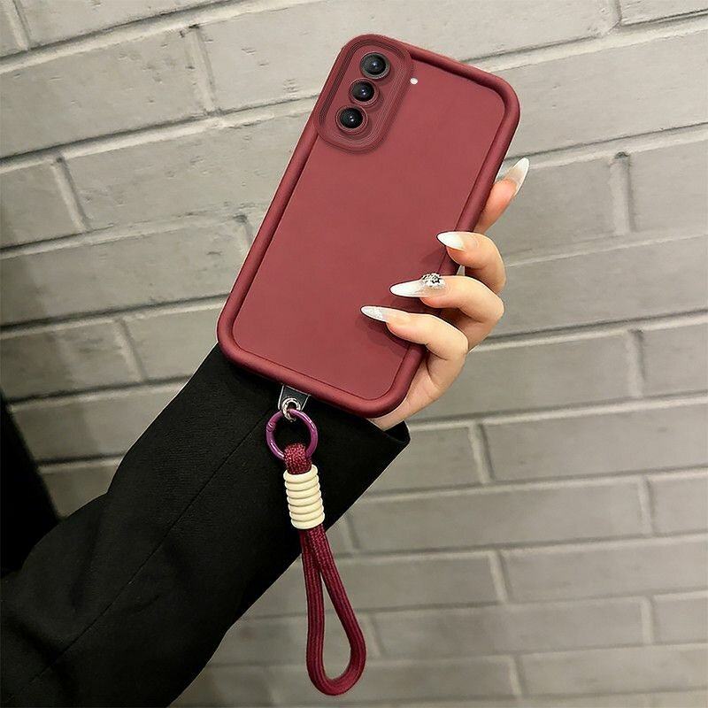 Чехол PBZZ на Samsung Galaxy S25 Plus / Самсунг Галакси S25+ с шнурком, противоударный, для дома и спорта на открытом воздухе JTDTGS01