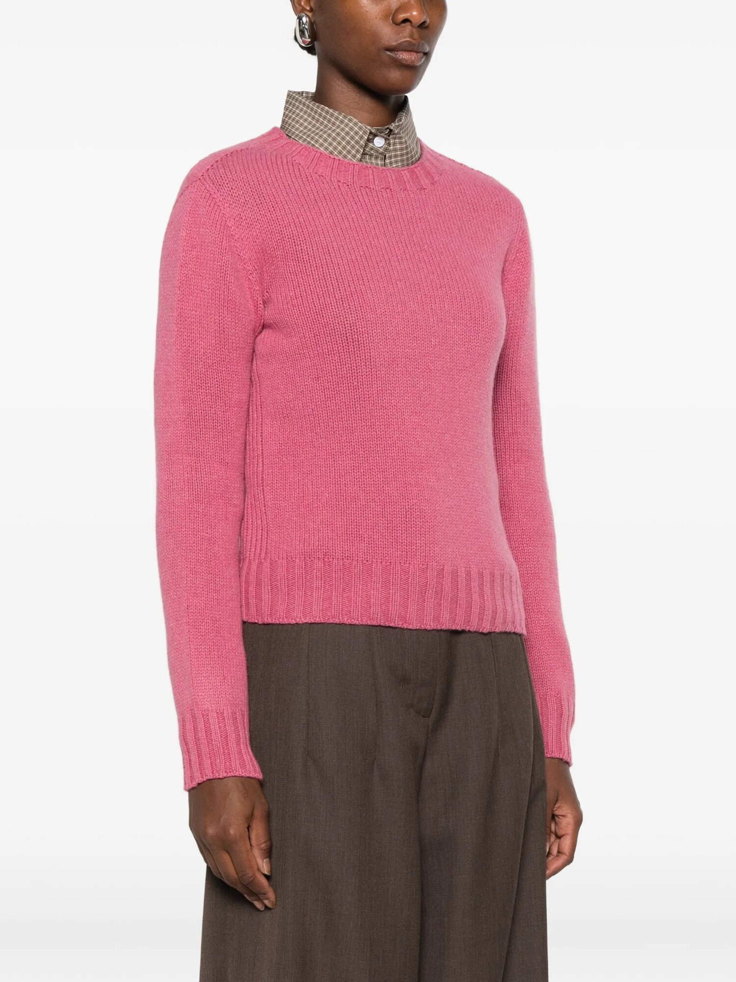 Свитер ARAGONA Ribbed-knit crew-neck sweater, размер 44 — фото 1