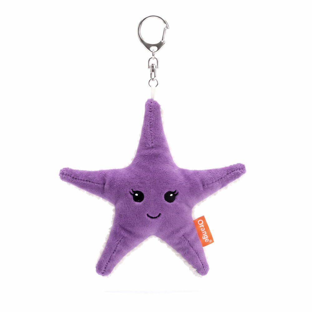 Мягкая игрушка Orange toys Звезда сиреневая 14 см с металлическим кольцом