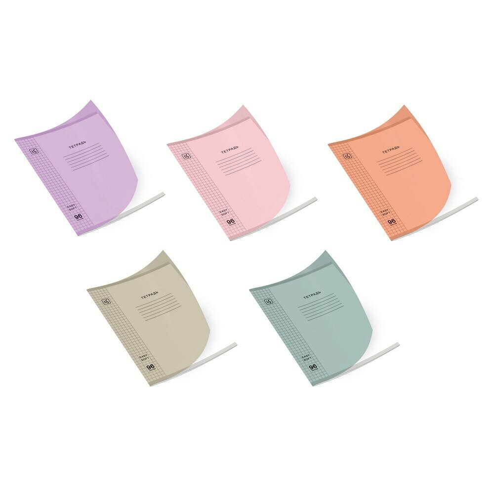 Тетрадь общая «Soft cover. Muted», 96 листов в клетку, А5, в ассортименте - Listoff