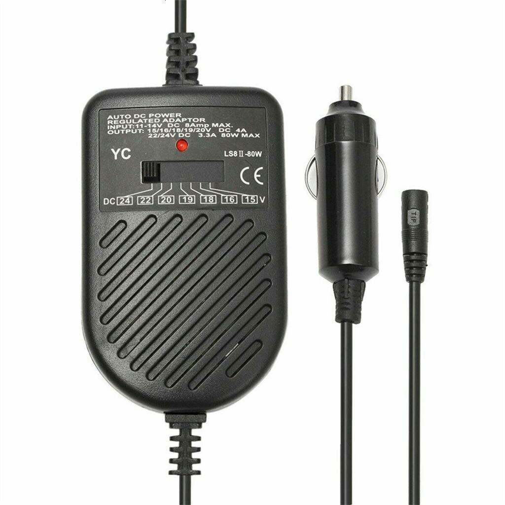 80W Автомобильное зарядное устройство для ноутбука