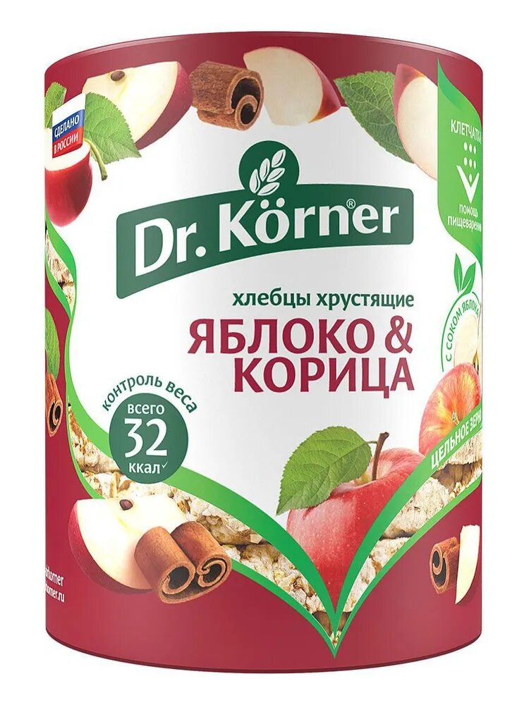 Dr. Korner Яблоко и корица злаковый коктейль хлебцы, 90 г