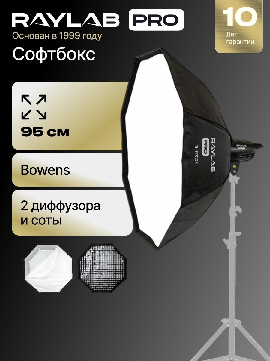 Софтбокс bowens октобокс для вспышки 95 см для фото с сотами Bowens RL-SPG95