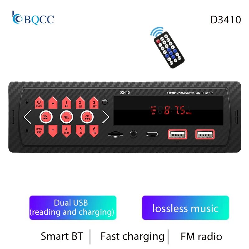 Автомобильная Мультимедийная Система BQCC 1Din С MP3-плеером, USB, TF, AUX, Bluetooth, FM-радио И Стереозвуком Для Автомобиля