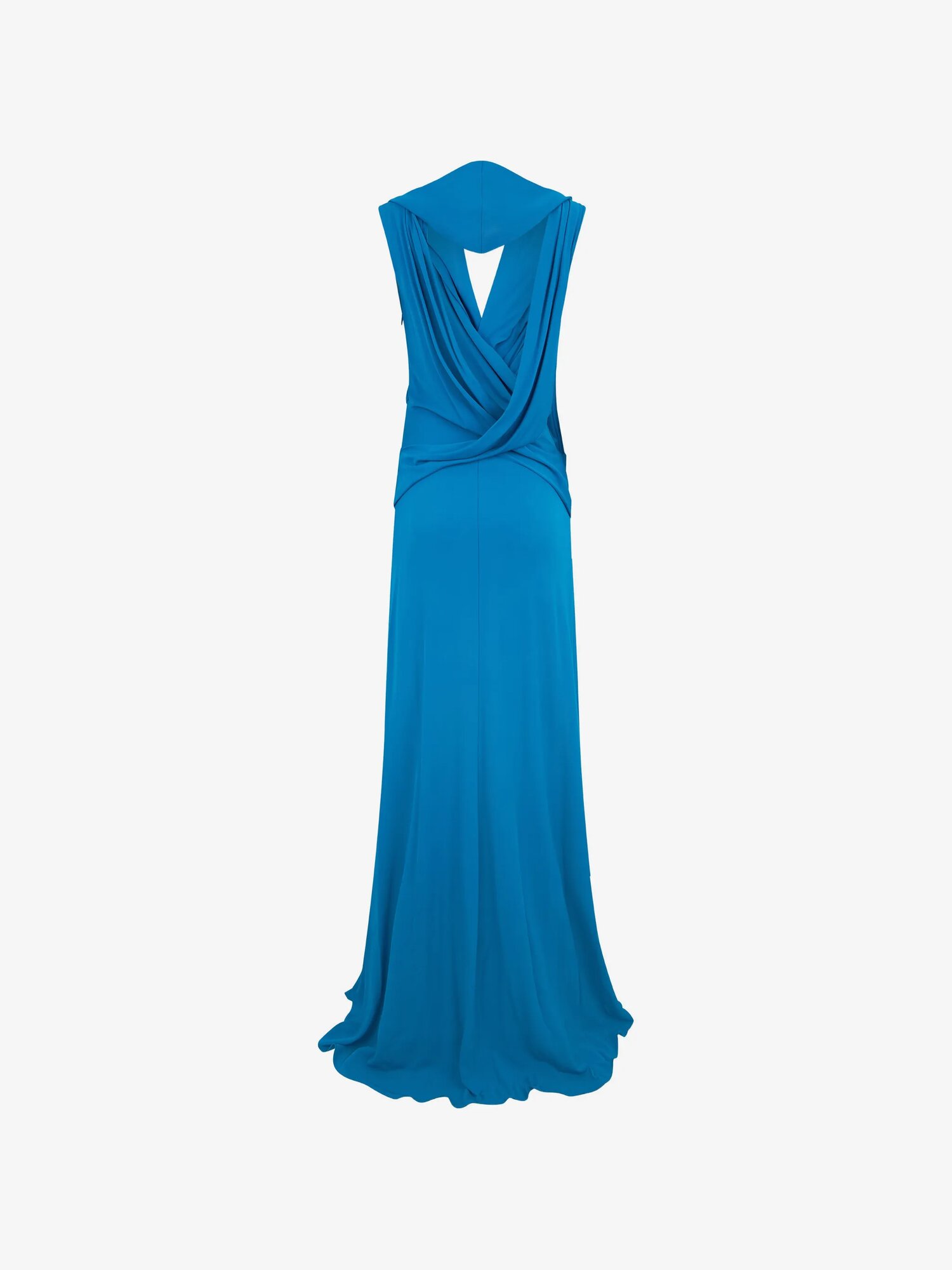 Платье Alberta Ferretti Draped open-back maxi gown, размер 44, синий — фото 1