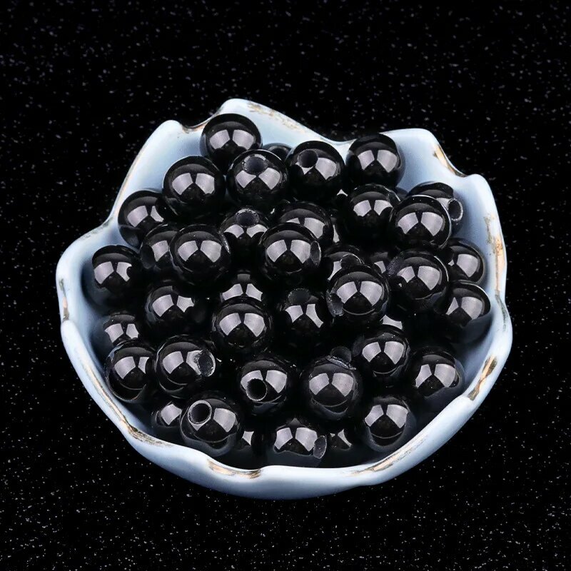 Бусины агат 10 мм 20 шт. NATURAL HEALING Черный, black
