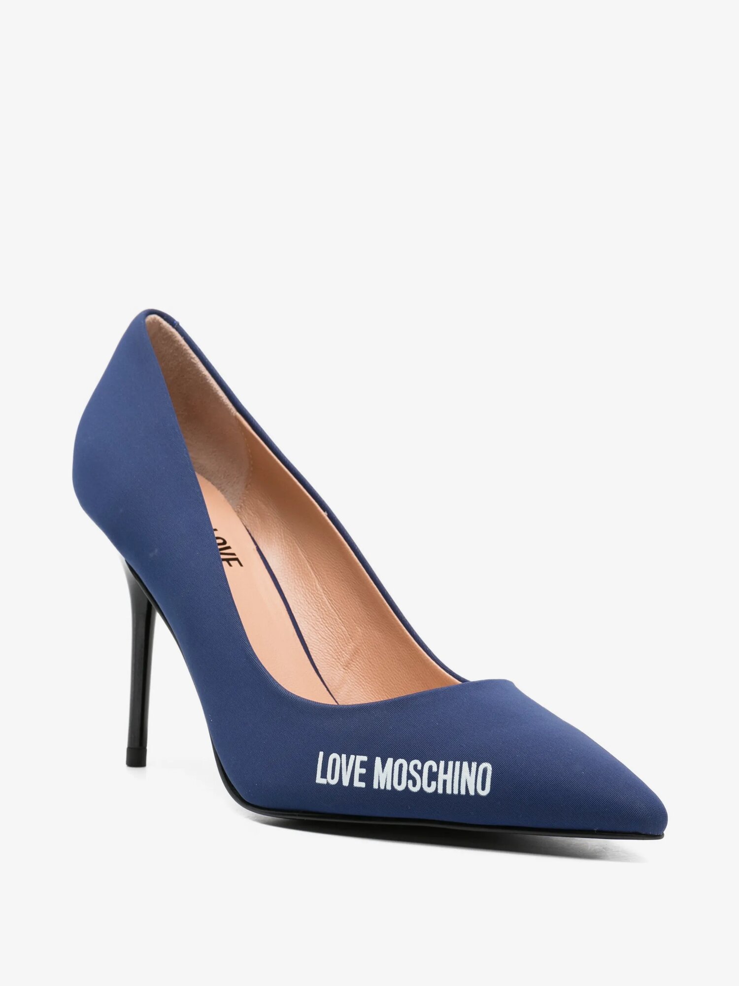 Туфли LOVE MOSCHINO Logo-print pumps, размер 39, синий — фото 1