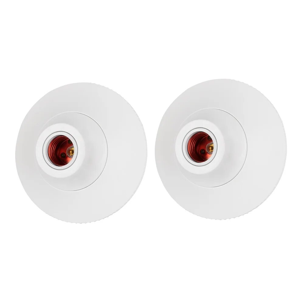 Держатель для лампы CILIA E26/E27, круглый, пластиковый Белый, white 2pcs