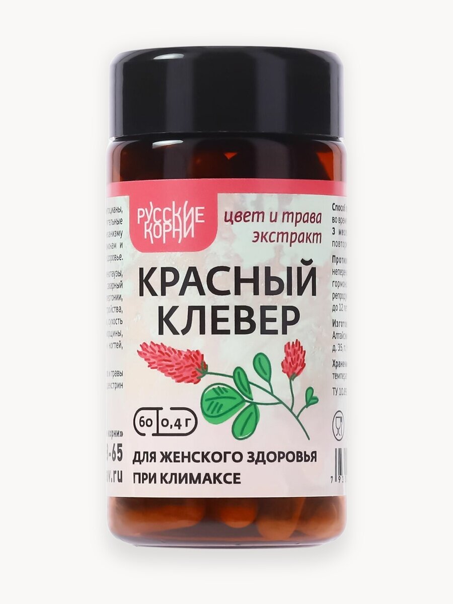 Клевер Красный Экстракт Русские корни 60 капсул