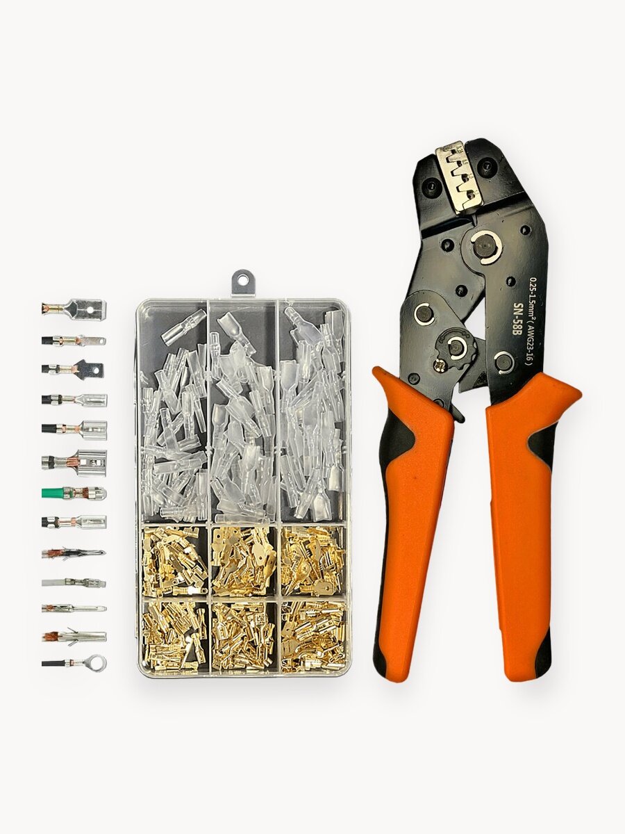 Обжимные клещи SN-58B и набор клемм 270шт