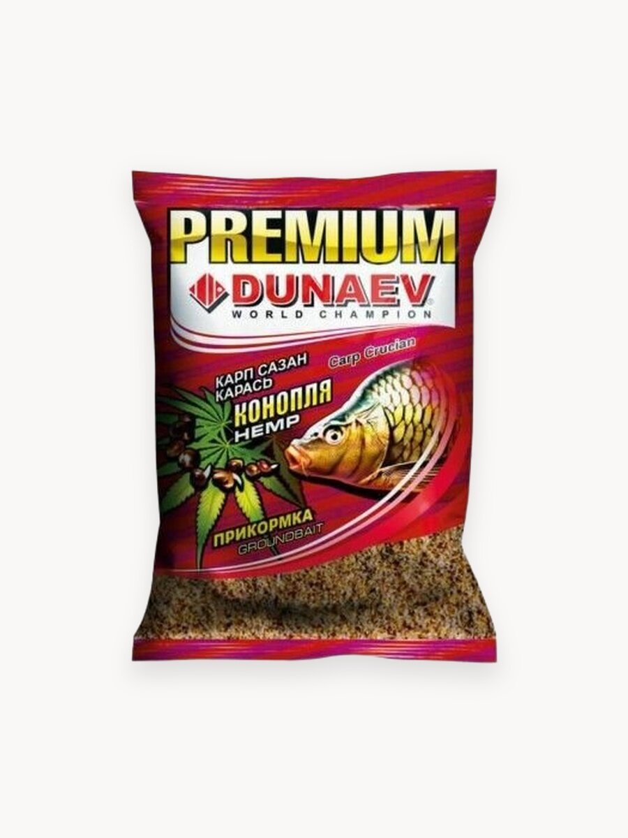 Прикормка Dunaev PREMIUM 1кг КАРП-САЗАН-Конопля