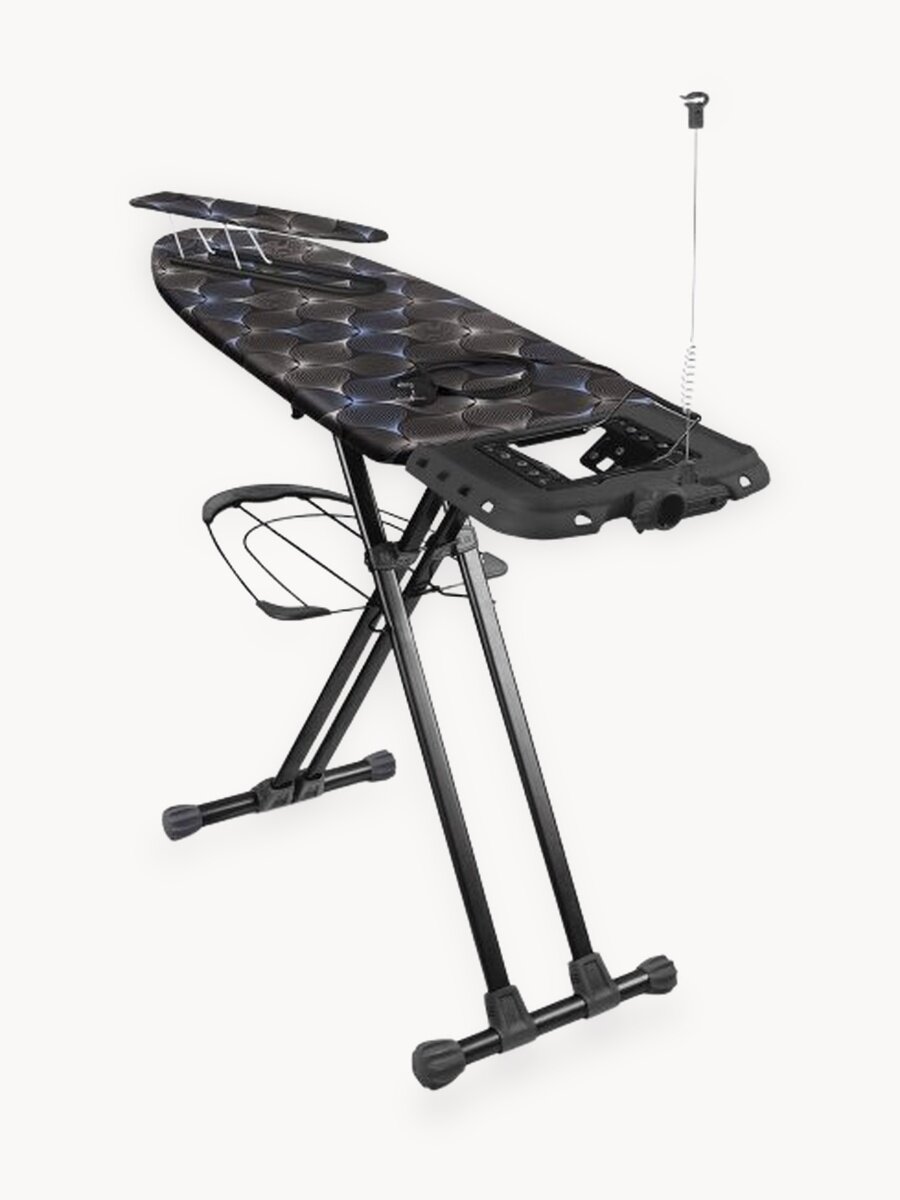 Гладильная доска Nika валенсия НВ1, 123.5х46 см, графичные цветы на черном (НВ1/ЦЧ)