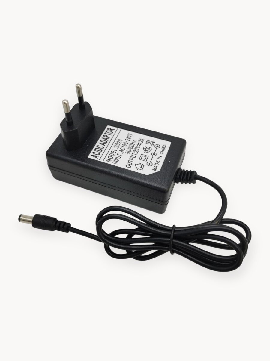 Универсальный блок питания/сетевой адаптер 20V 2A (5.5x2.5мм) 85см для ноутбука, монитора, техники и устройств