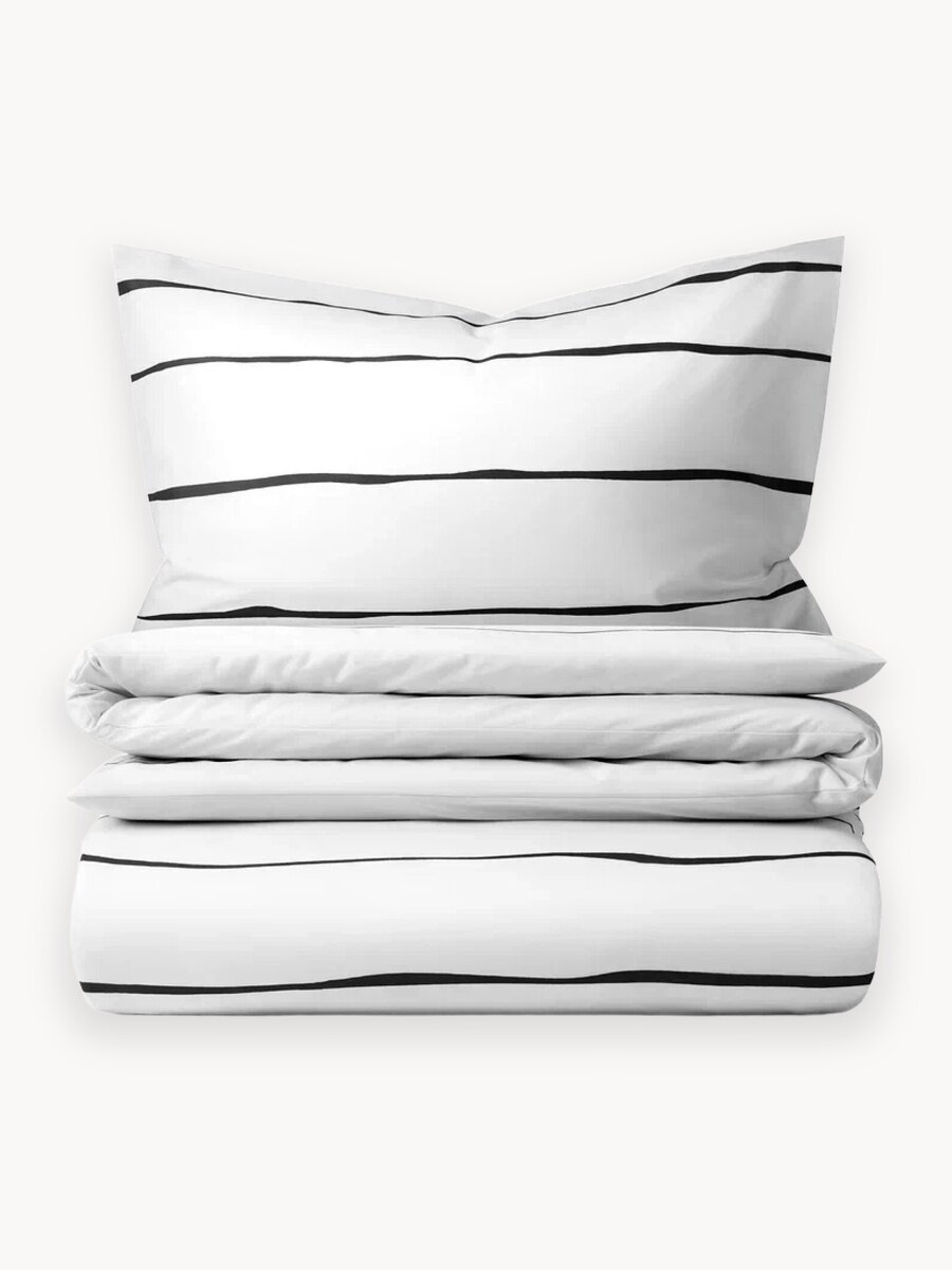 Комплект постельного белья без простыни Pragma Vekenne 1,5 спальный, черный