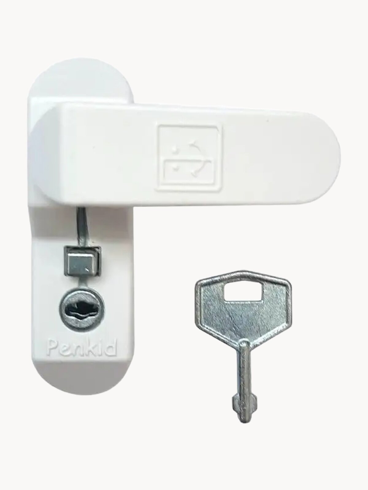 Блокиратор на окна с ключом, детский замок Penkid, цвет белый