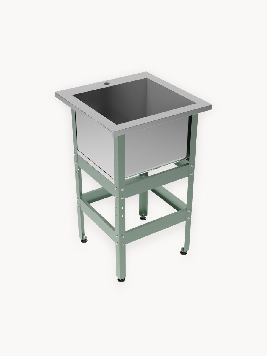 Ванна моечная Центр Оборудования ВМ-1/400*270, гл. 300, габарит 500x400x870, сварная нержавеющая сталь, оцинк. каркас