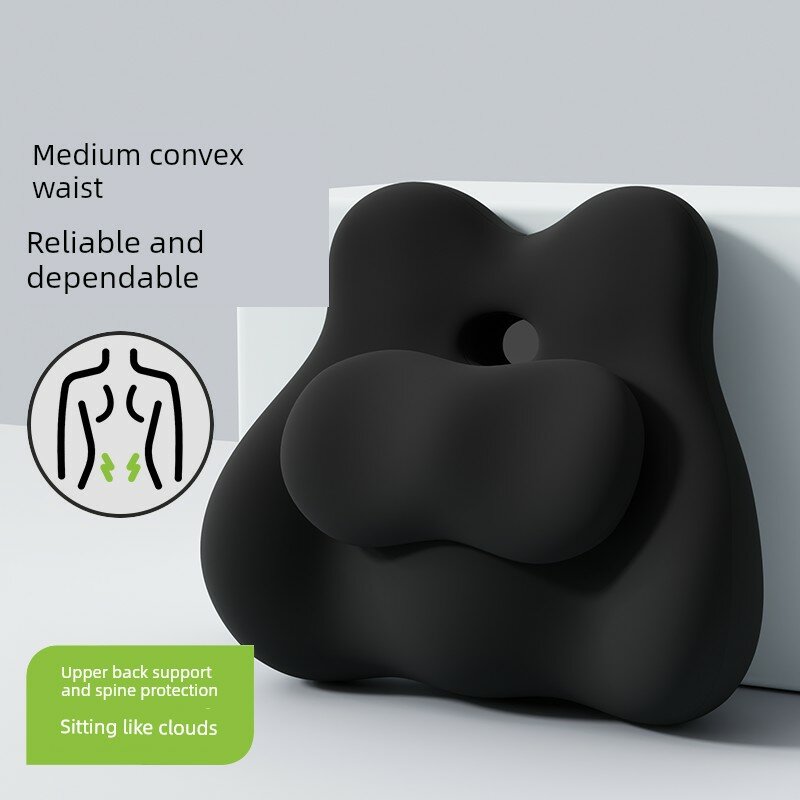 Подушка для поясницы Miniso: эргономичная опора для спины и поясницы для длительного сидения в офисе. загадочный