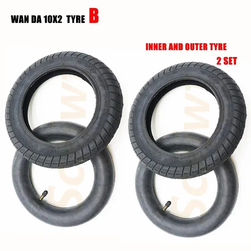 Комплект колес 10x2 WAN DA Черный, 2 шт.