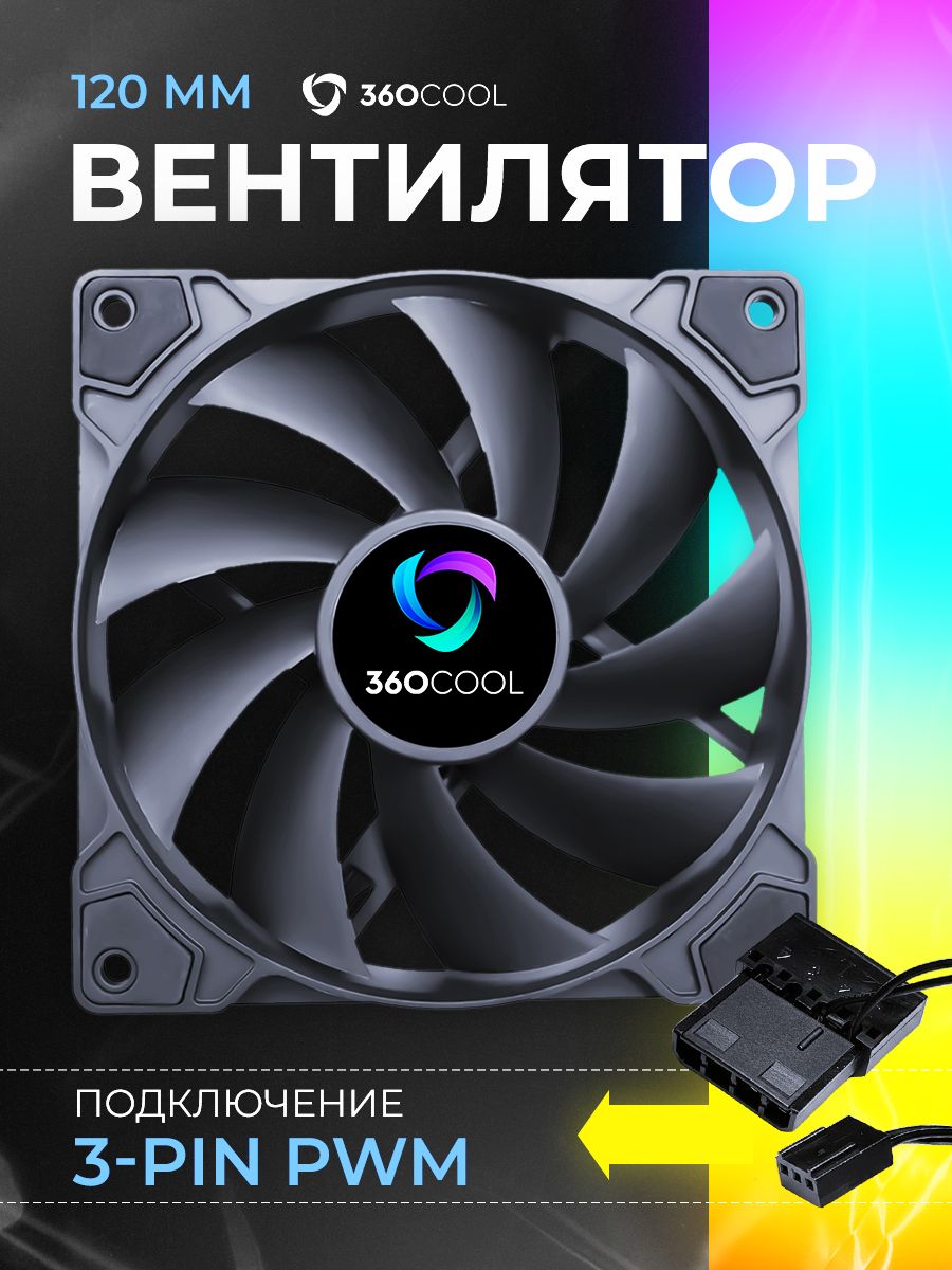 Кулер для корпуса компьютера 120мм 3-pin PWM