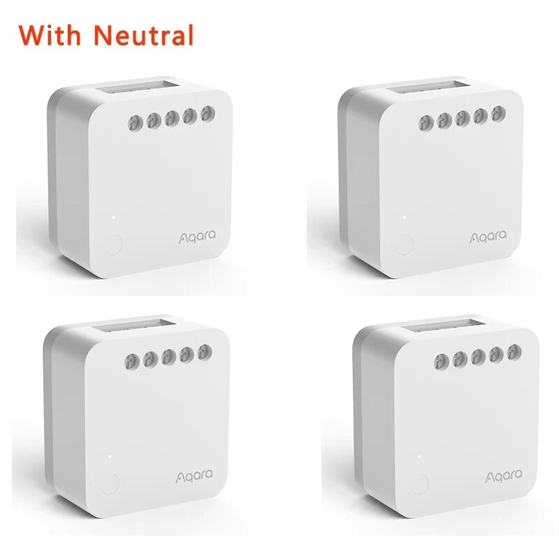 Aqara T1 Zigbee 3.0 одноканальный модуль управления With Neutral-4 pcs