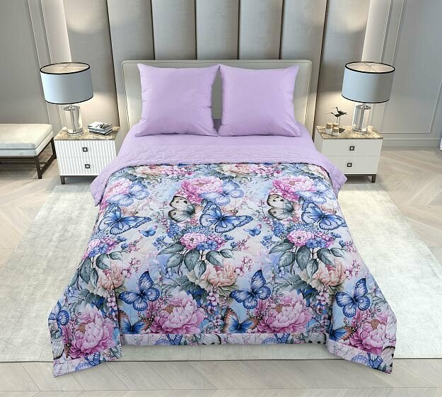 Постельное белье 2-сп с европрост. с Одеялом (комплект) Перкаль 70х70 "Разноцветье"