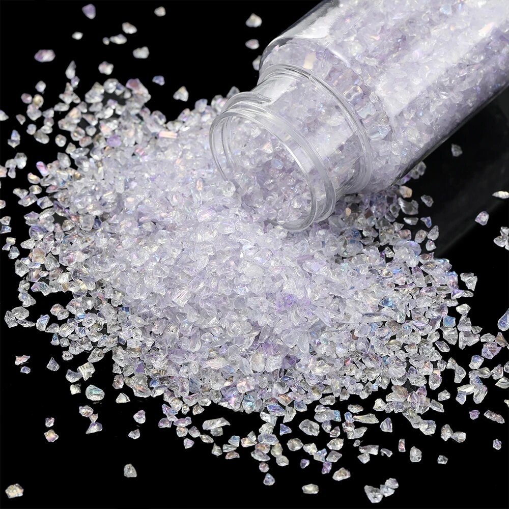 Стеклянные камешки St.kunkka для эпоксидной смолы 30г Light blue pink