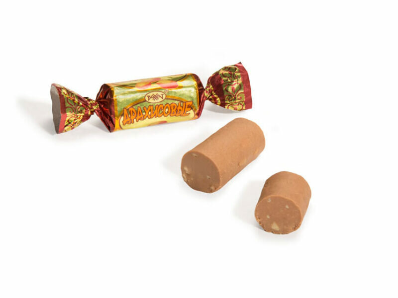 Конфеты рахат "арахисовые" батончик из пралине на основе арахиса, 1 кг