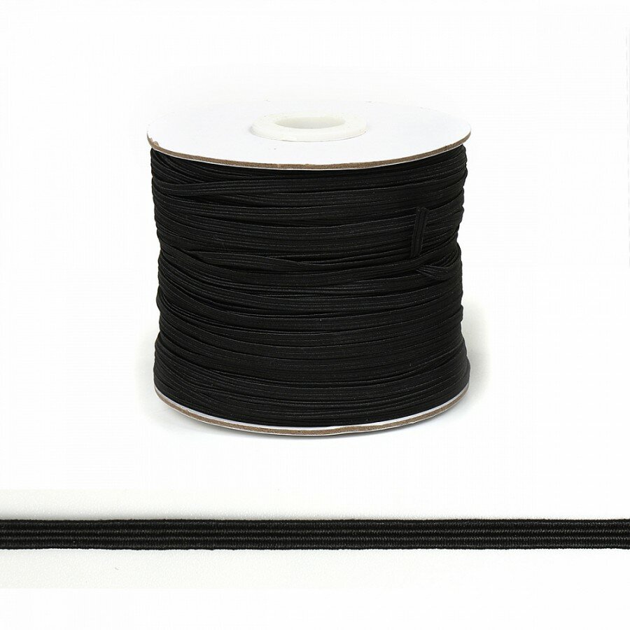 Резинка-продежка TBY цв. черный шир.3 мм (4) уп.100 м