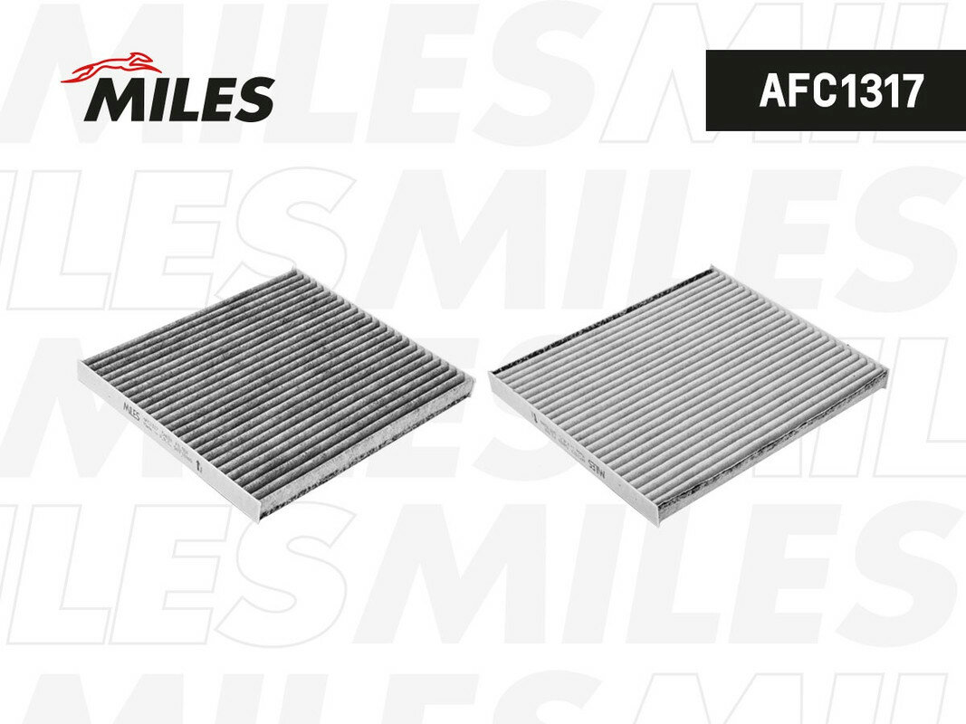 Фильтр салонный HYUNDAI SONATA YF 10- SANTA FE 12- 254мм угольный Хендай Соната Санта Фе AFC1317 MILES