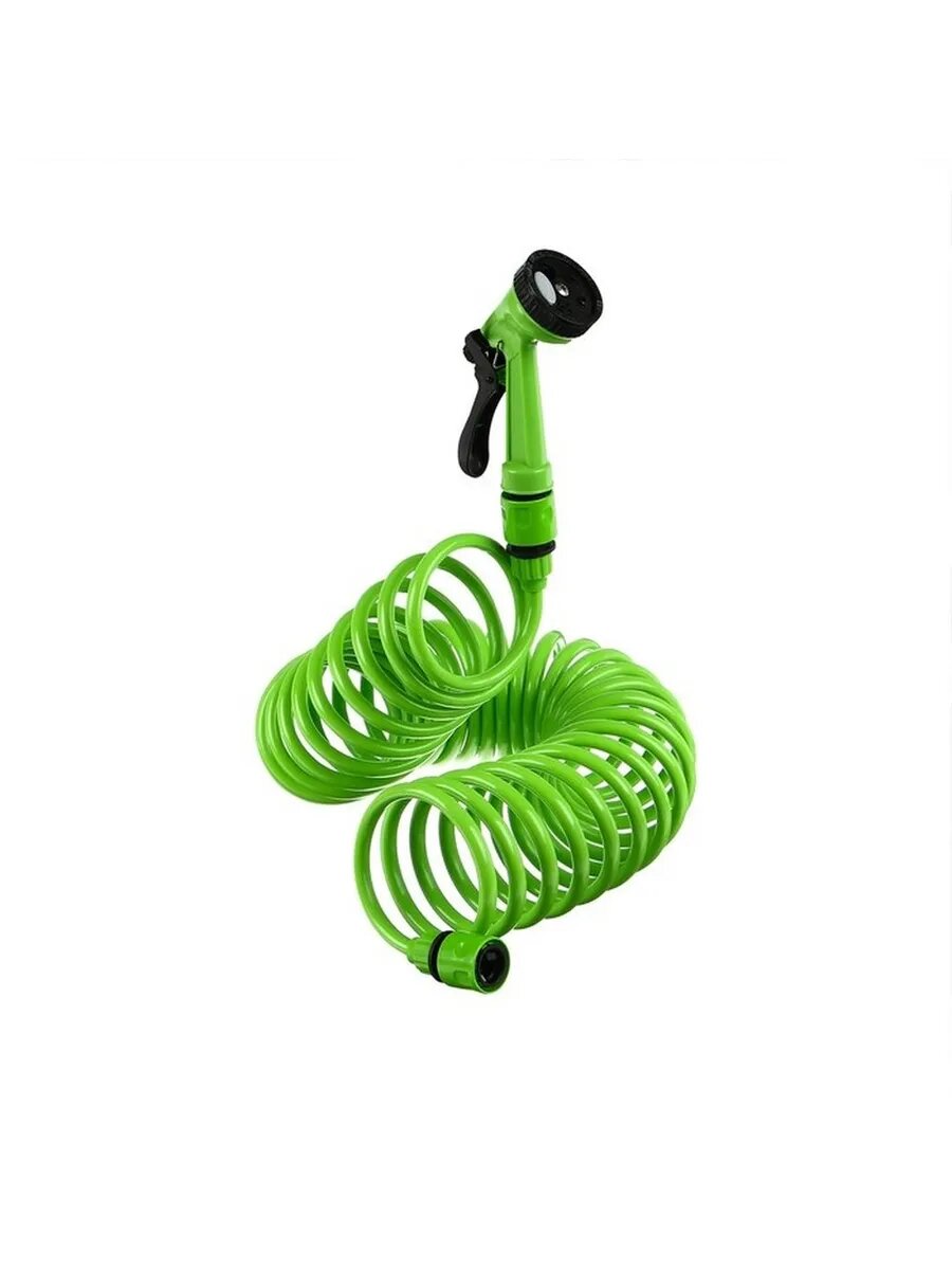 Спиральный шланг для полива 15 м с пистолетом