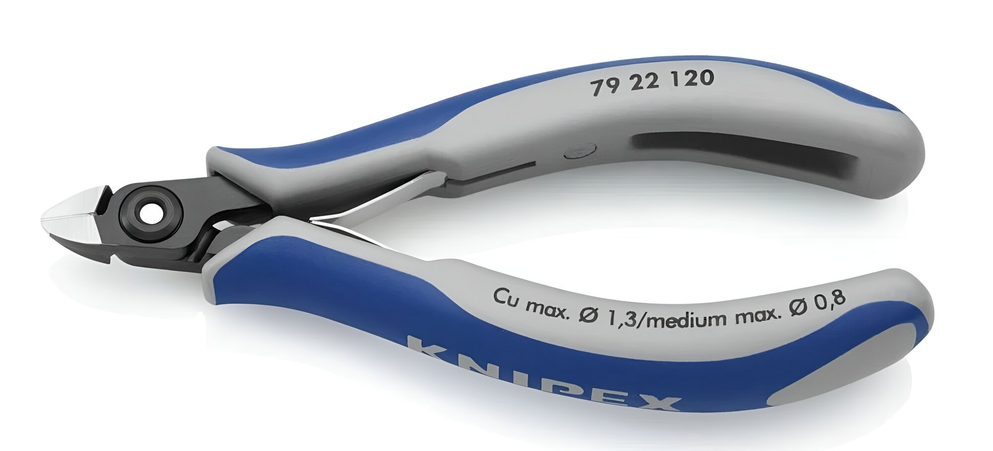 Бокорезы KNIPEX прецизионные, маленькая головка, 120 мм, 2-комп ручки KN-7922120