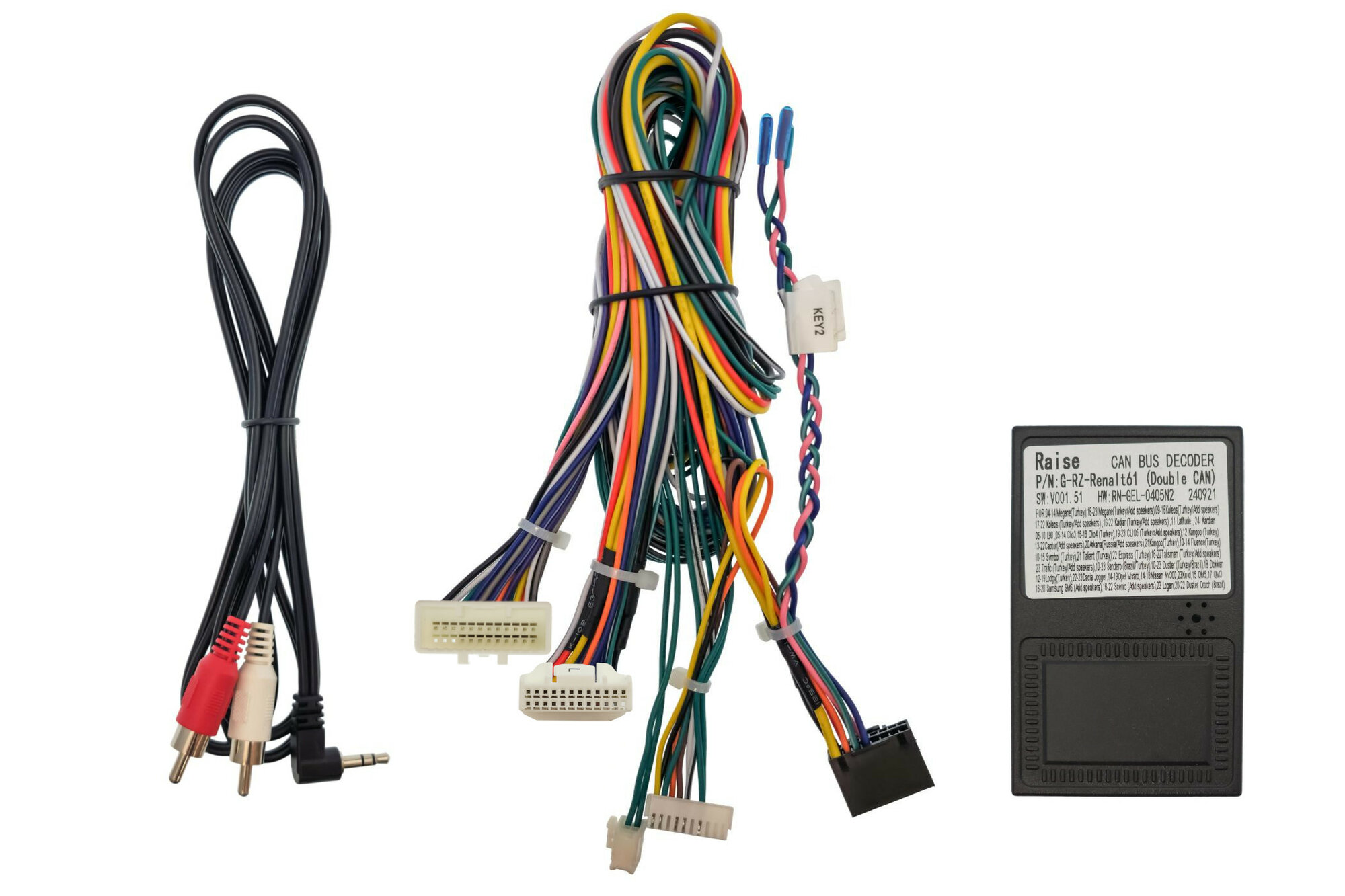 Комплект проводки Renault Koleos 2008 - 2016 тип 2 авто без Navi, но с BOSE для установки Android магнитолы / Wide Media