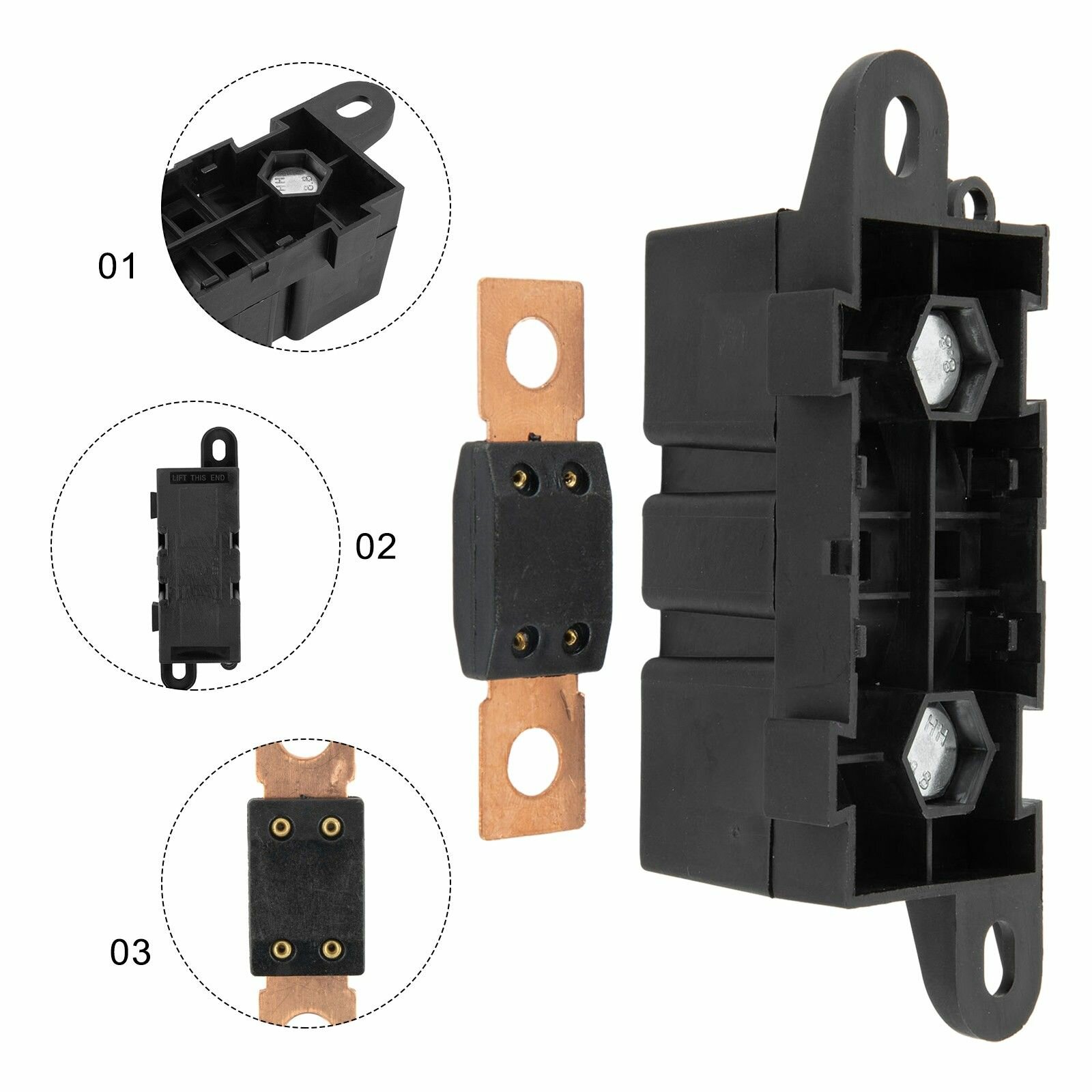 OZ-URJSH-Тяжелый для MEGA держатель предохранителя 12 / 24 В 60 до 500 ампер высокое качество автомобиль лодка морской