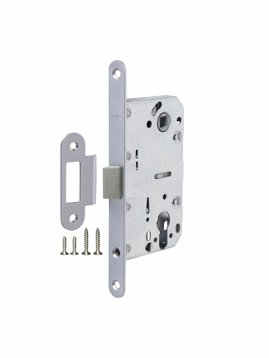 Корпус Fuaro (Фуаро) врезного замка c защёлкой PLASTP85C-50 (P85C-50) SSC сатинированный хром
